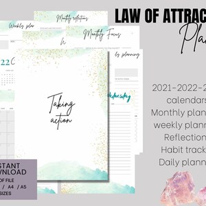 Manifestation Journal, Mindfulness Journal, Law of Attraction Printable ...