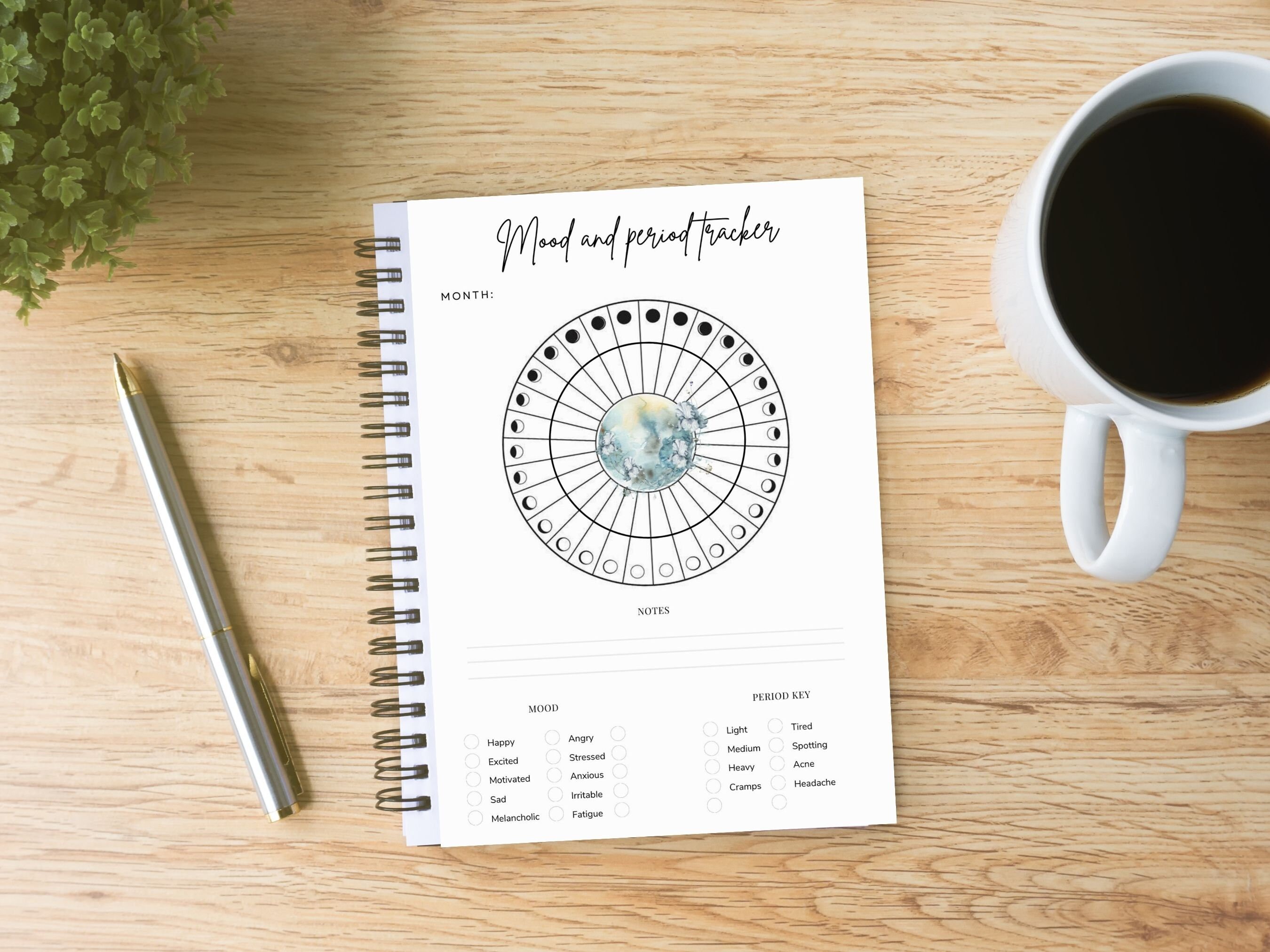 Period Tracker Printable, Mood Tracker, Menstrual Journal, Menstrual ...