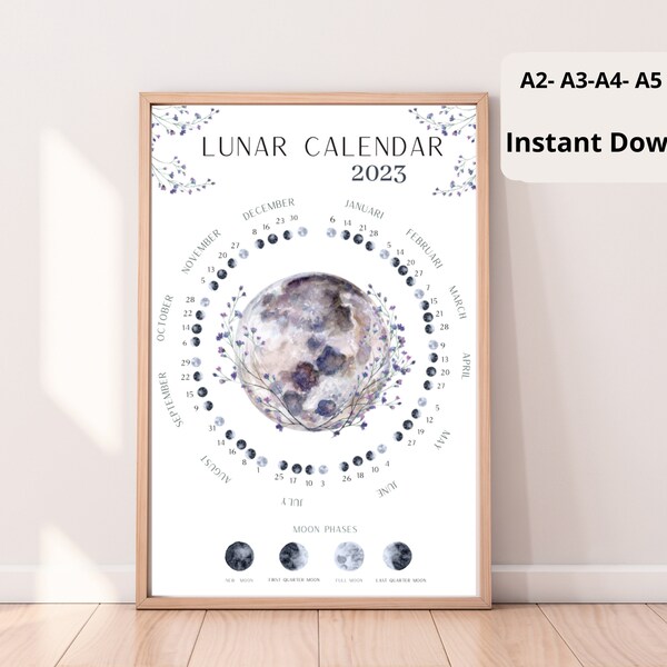 2023 Lunar Poster - Etsy