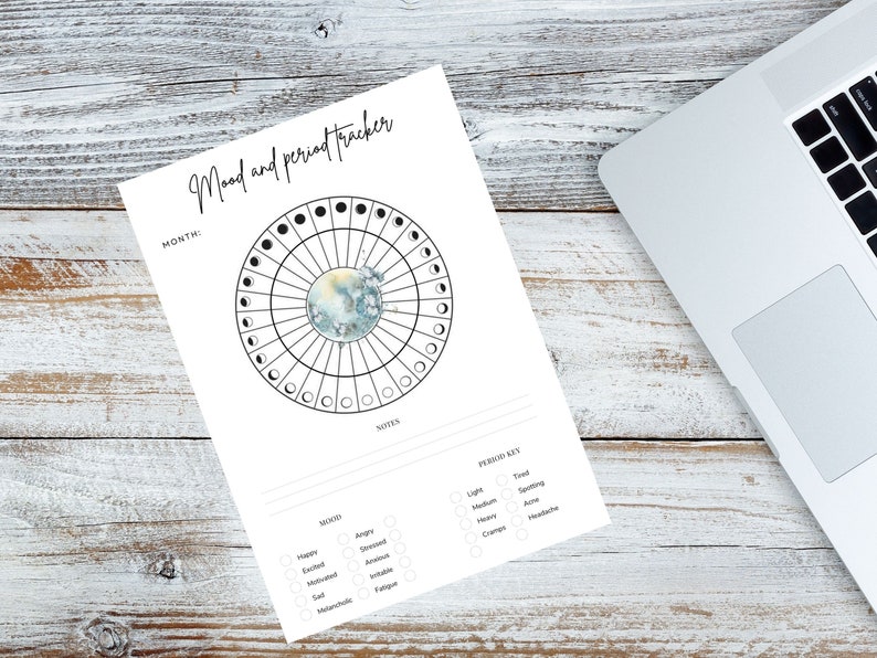 Period Tracker Printable, Mood Tracker, Menstrual Journal, Menstrual ...