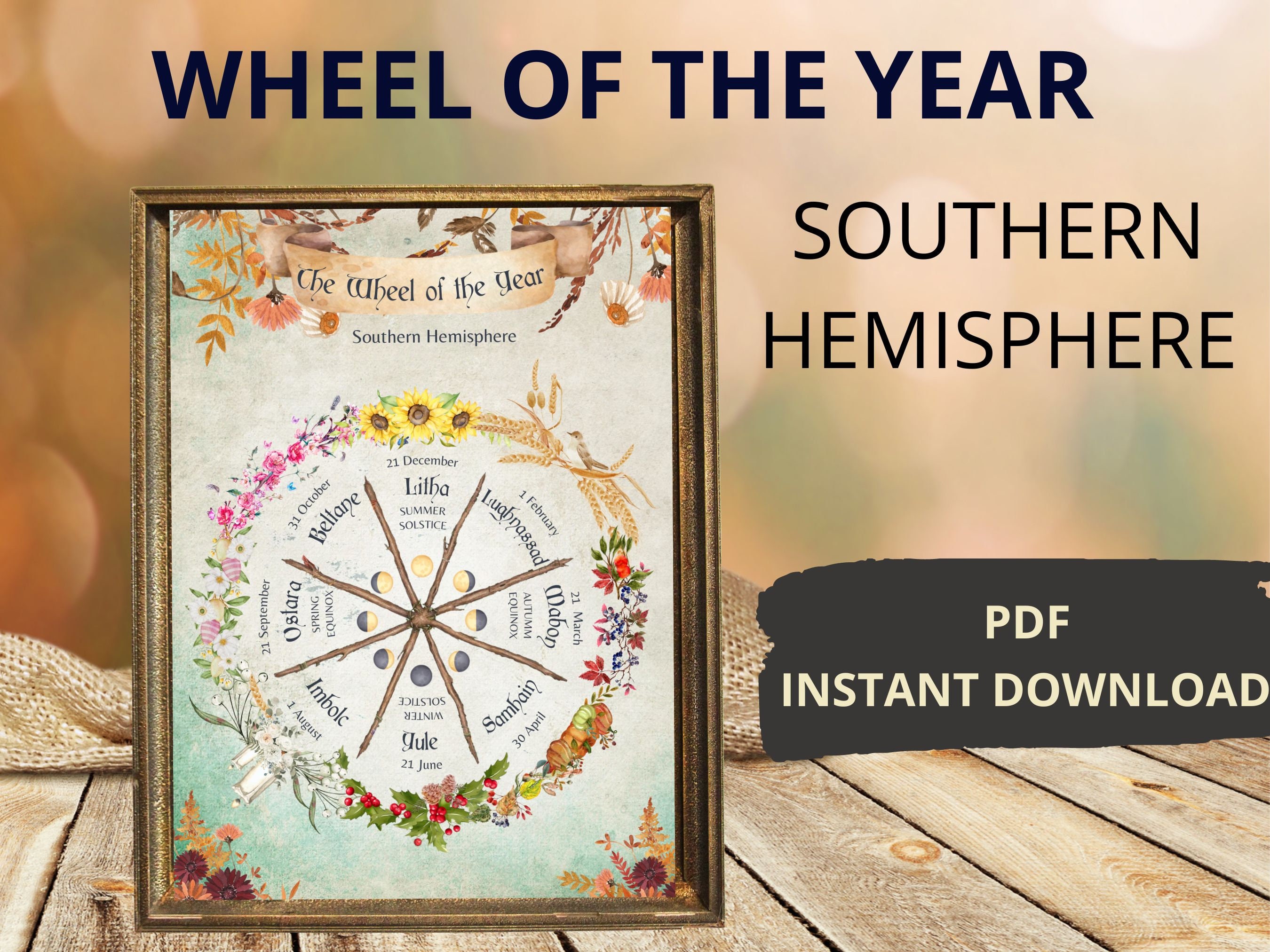 2023 Wheel Of The Year Calendar SOUTHERN HEMISPHERE,, 55% OFF