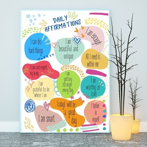Positive Affirmation Wall Decor Daily Affirmations Poster - Etsy