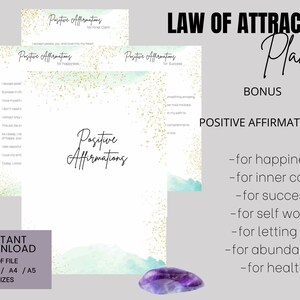 Manifestation Journal, Mindfulness Journal, Law of Attraction Printable ...