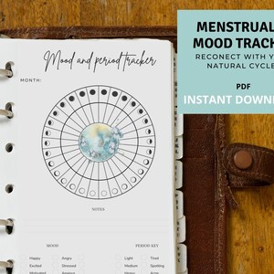 Lunar Cycle Mood Tracker, A5 Planner Inserts (digital Download) - Etsy