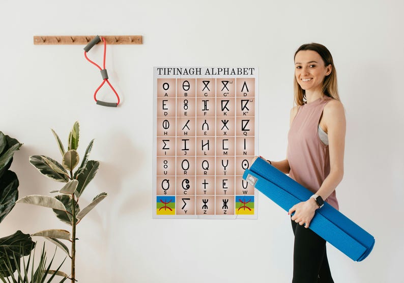 Tifinagh Alphabet Letters: Amazigh Language Learning Poster (digital ...