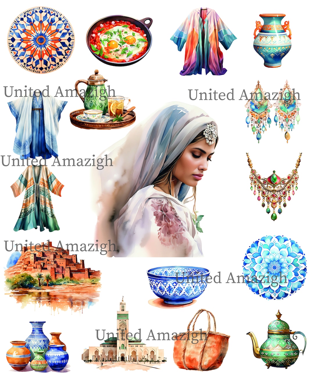 Moroccan Algerian Culture Heritage, Berber Amazigh Symbols, Amazigh ...