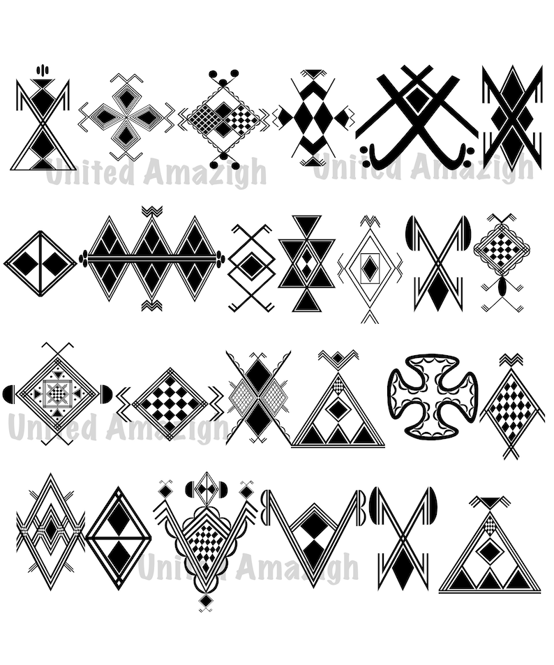 Berber Tattoo Symbols. Berber Tattoos. Amazigh Henna, Amazigh Tattoo ...