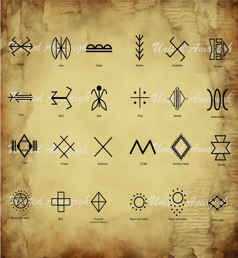 Berber Symbols Tattoo. 24 African Berber Tattoos and Their Meanings ...