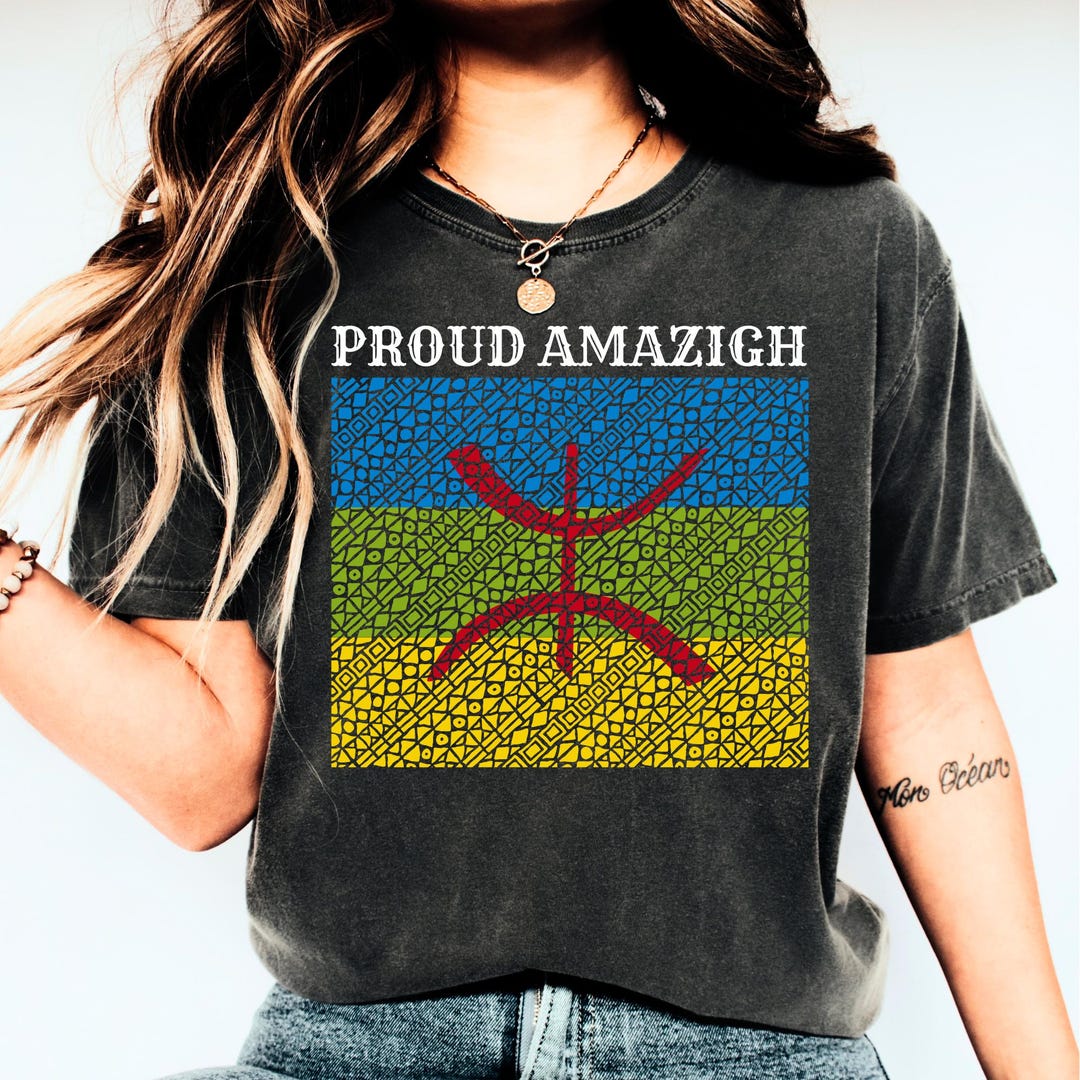 Amazigh Shirt. Berber Tattoo Shirt. Kabyle Dress. Tifinagh Alphabet ...