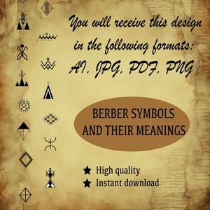 Berber Tattoo 54 Stamps - Amazigh Brushes, Africatattoo, Moroccan ...