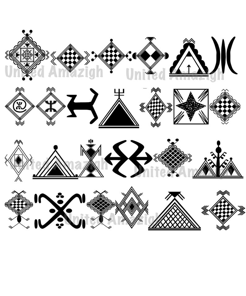 Berber Tattoo Symbols. Berber Tattoos. Amazigh Henna, Amazigh Tattoo ...