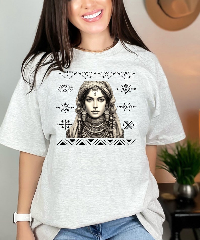 Amazigh Shirt. Tifinagh Letters Women Shirt. Morocco Algeria Kabyle ...