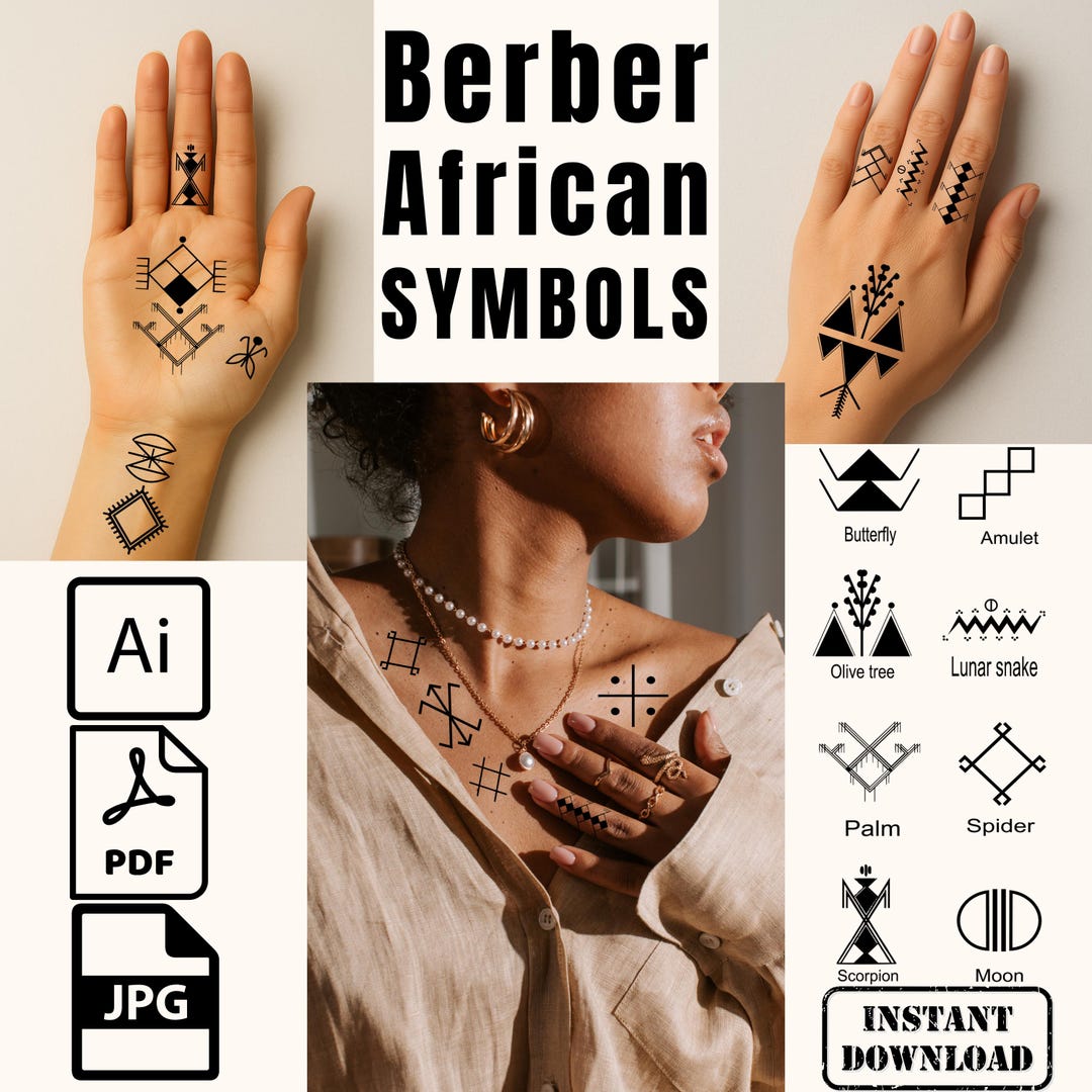 Berber Tattoo Symbols. 54 African Berber Tattoos and Their Meanings ...