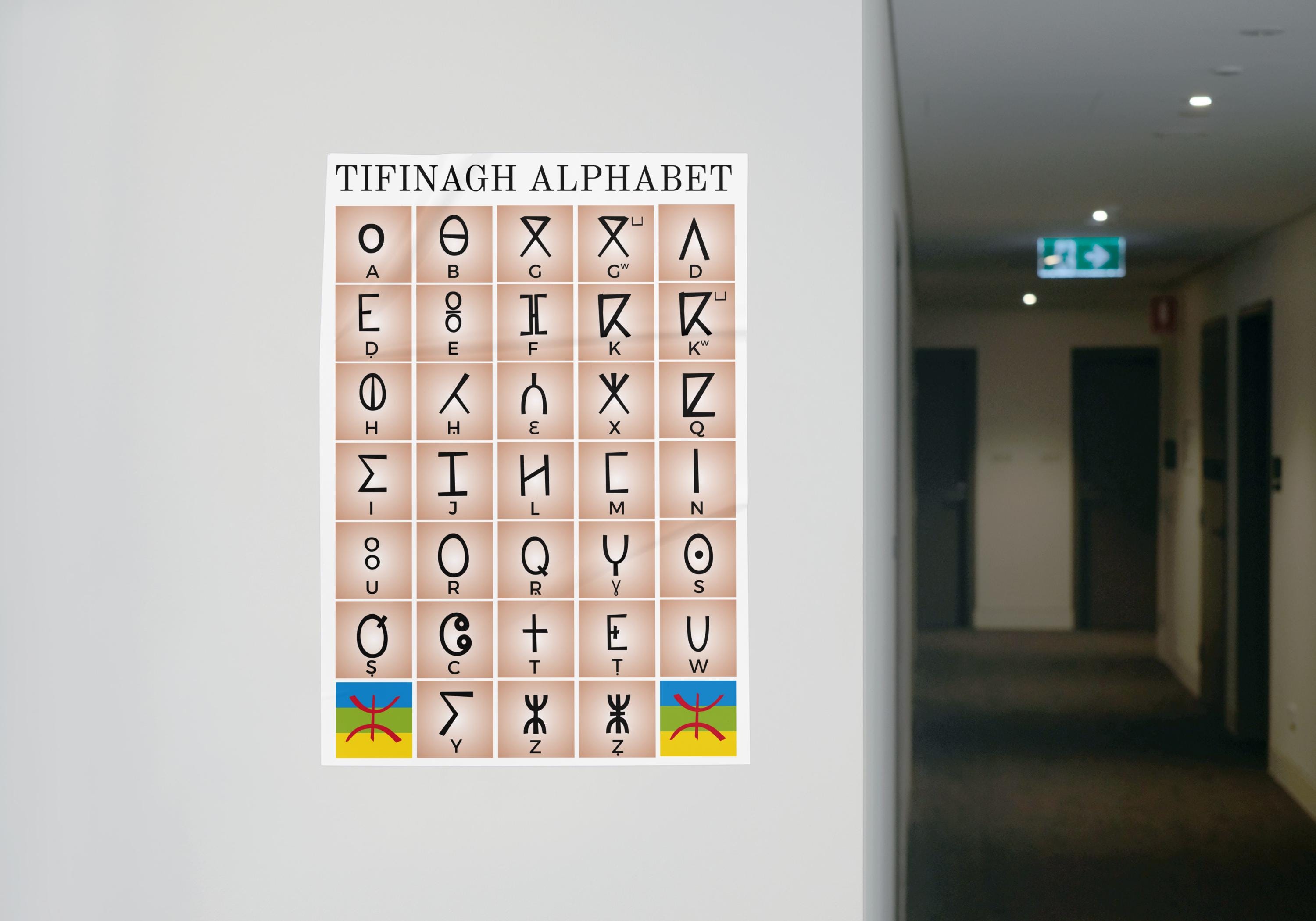Tifinagh Alphabet Letters: Amazigh Language Learning Poster (digital ...