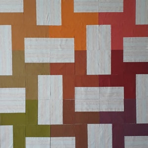 Interlocking Tiles Digital Quilt Pattern: Fast Easy Beginner Quilt in ...