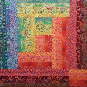 Giant Jelly Roll Log Cabin Quilt Pattern: Super Fast, Beginner Friendly ...