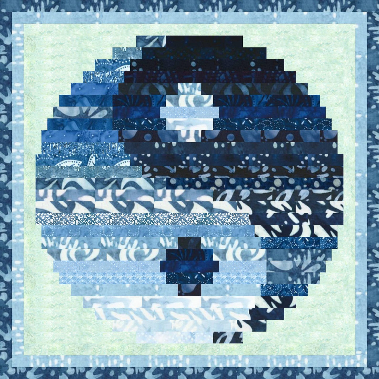 Yin Yang Quilt Pattern: Easy Strip Pieced Jelly Roll or Honey Bun ...