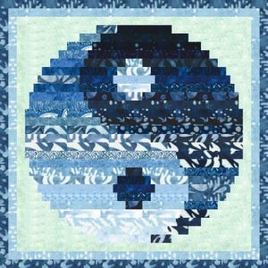 Yin Yang Quilt Pattern: Easy Strip Pieced Jelly Roll or Honey Bun ...