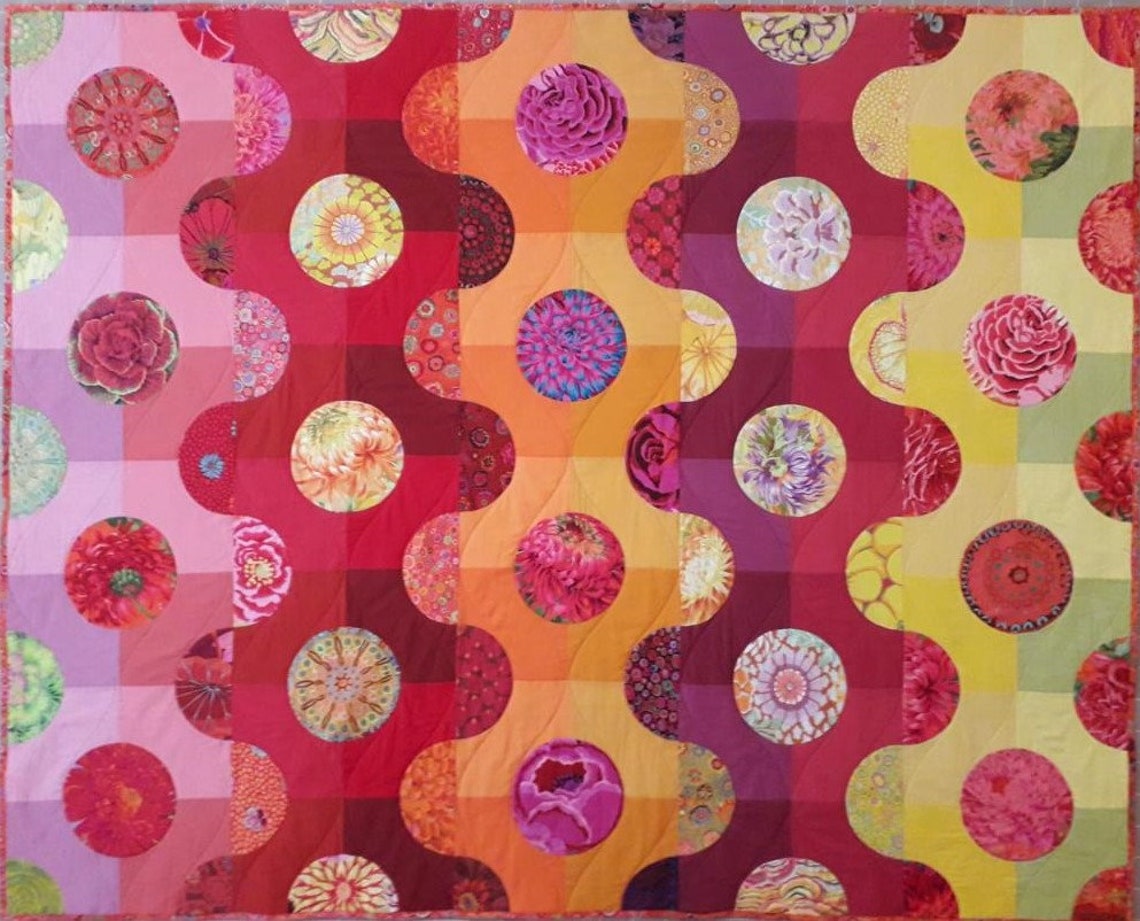 Funky Modern Curvy Quilt Pattern in TEN Sizes and 2 Shapes. - Etsy