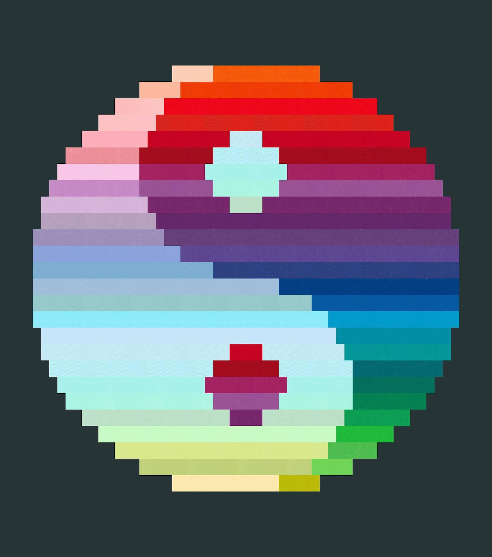 Yin Yang Quilt Pattern: Easy Strip Pieced Jelly Roll or Honey Bun ...