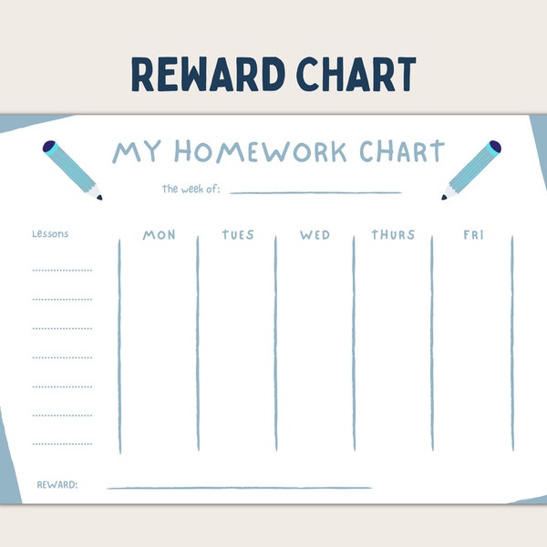 Homework Chart - Etsy