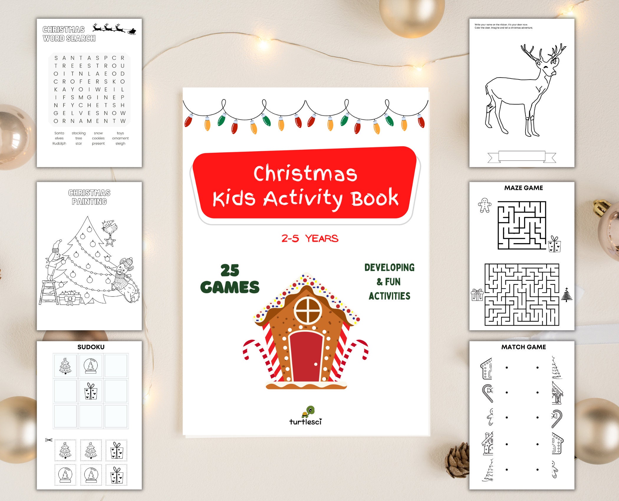 Christmas Kids Activity Bundle Printable, Kids Activity Bundle, Santa ...