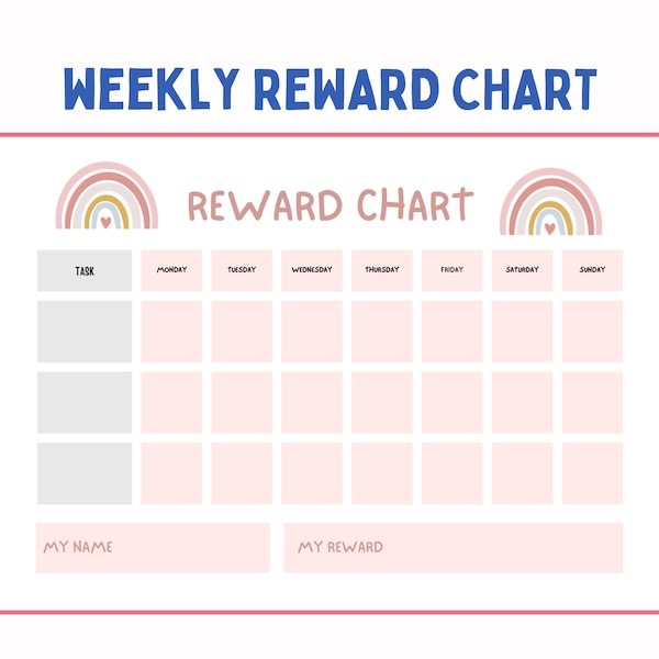 Reward Chart - Etsy