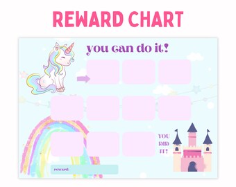 Kids Unicorn Reward Chart - Etsy