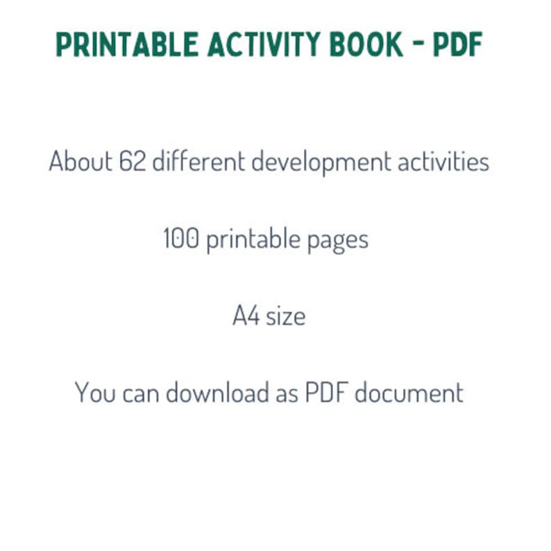 100 Pages Toddler Activity Book PDF Printable Activity Page - Etsy