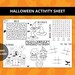 Printable Halloween Activity Sheet, Halloween Activity Playmat - Etsy