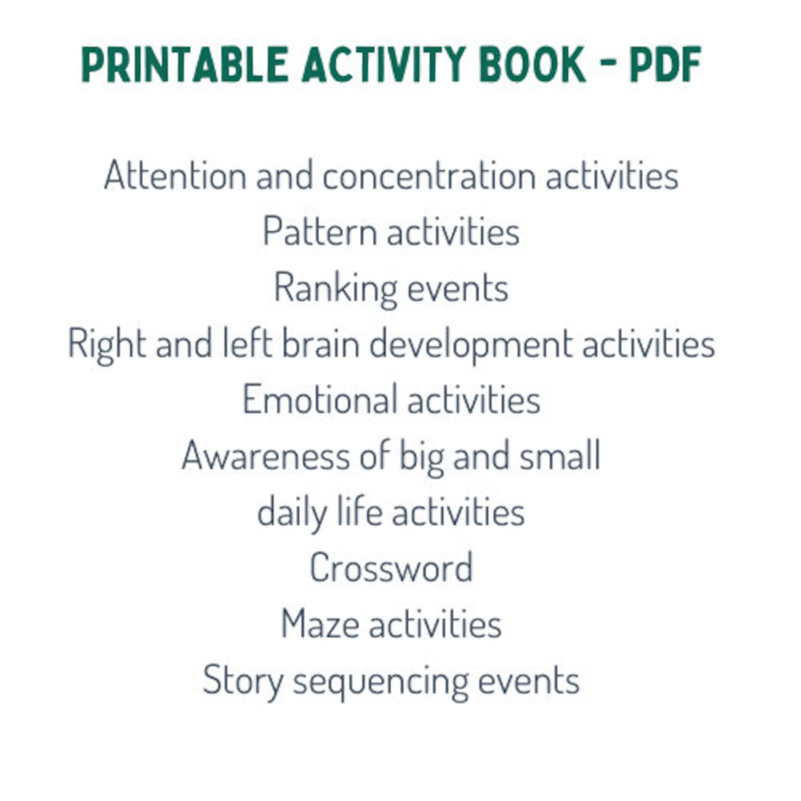 100 Pages Toddler Activity Book PDF Printable Activity Page - Etsy