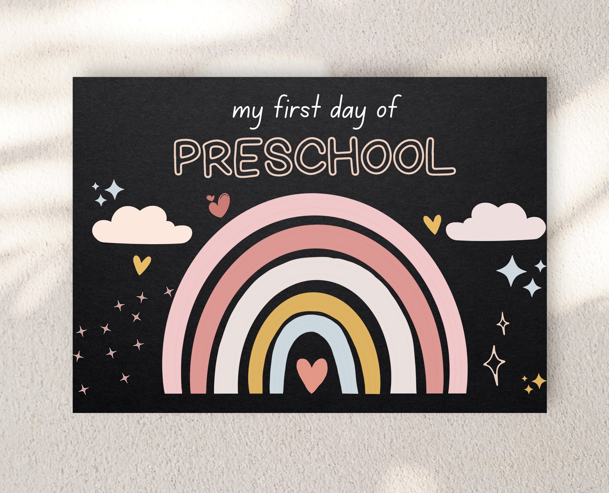 Printable My First Day of Preschool Sign - Etsy