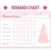 Princess Printable Reward Chart, Daily Chore Chart for Kids - Etsy