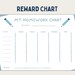 Printable Homework Reward Chart, Daily and Weekly Homework Chart - Etsy