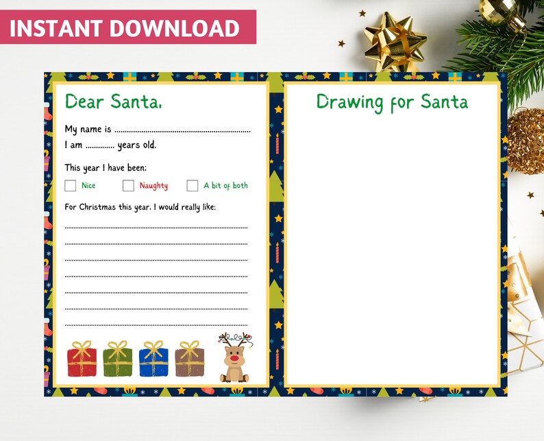 Printable Santa Letter Letter From Santa Christmas Printable - Etsy