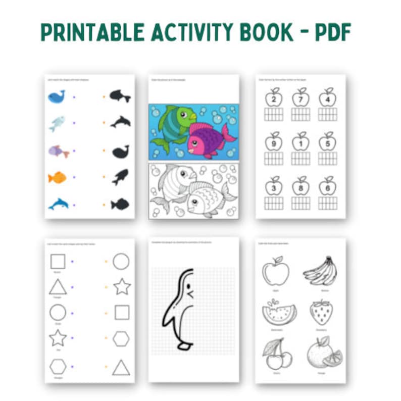 100 Pages Toddler Activity Book PDF Printable Activity Page - Etsy