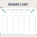 Printable Homework Reward Chart Daily and Weekly Homework - Etsy