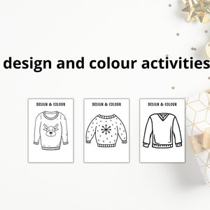 Printable Christmas Jumper Day Kids Activities, Christmas Crafts - Etsy