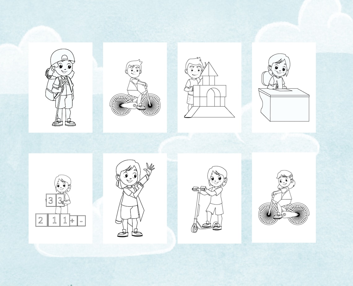 Printable Daily Routine Coloring Pages, Kids Chore Activities - Etsy