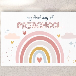 Printable My First Day of Preschool Sign - Etsy