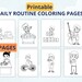 Printable Daily Routine Coloring Pages, Kids Chore Activities - Etsy