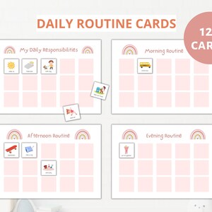 Printable Daily Routine Chart and Cards, Routine for Kids - Etsy
