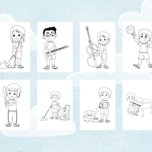 Printable Daily Routine Coloring Pages, Kids Chore Activities - Etsy