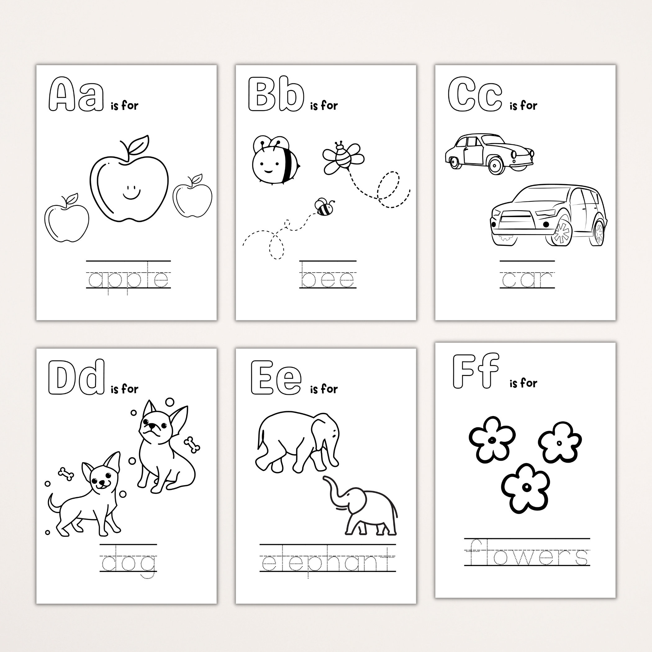 Printable ABC Toddler Activity Book, My First ABC Book - Etsy UK