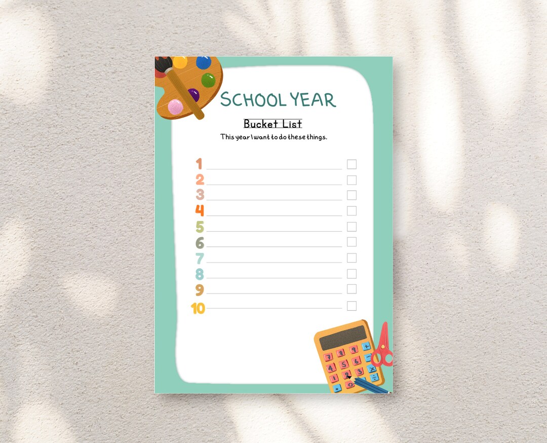 Printable Preschool Bucket List - Etsy