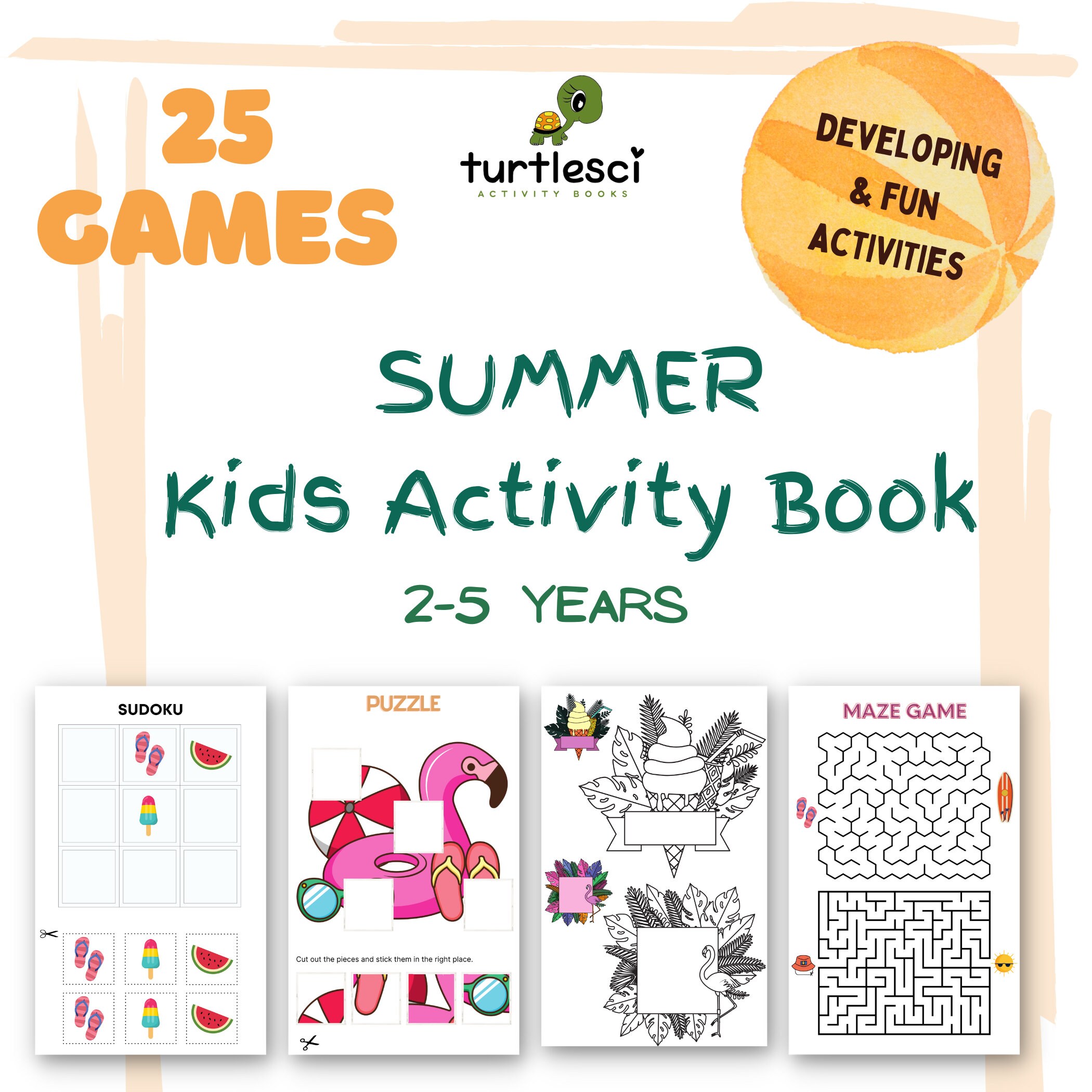 Printable Summer Concept Activity Book for Kids - Etsy