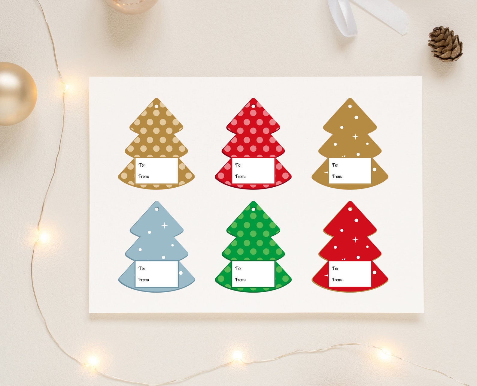 Printable Christmas Tags, Christmas Pattern Labels, Merry Christmas ...