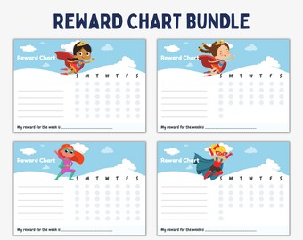 Reward Chart, Task Chart for Children, Reward Chart for Kids, Daily ...