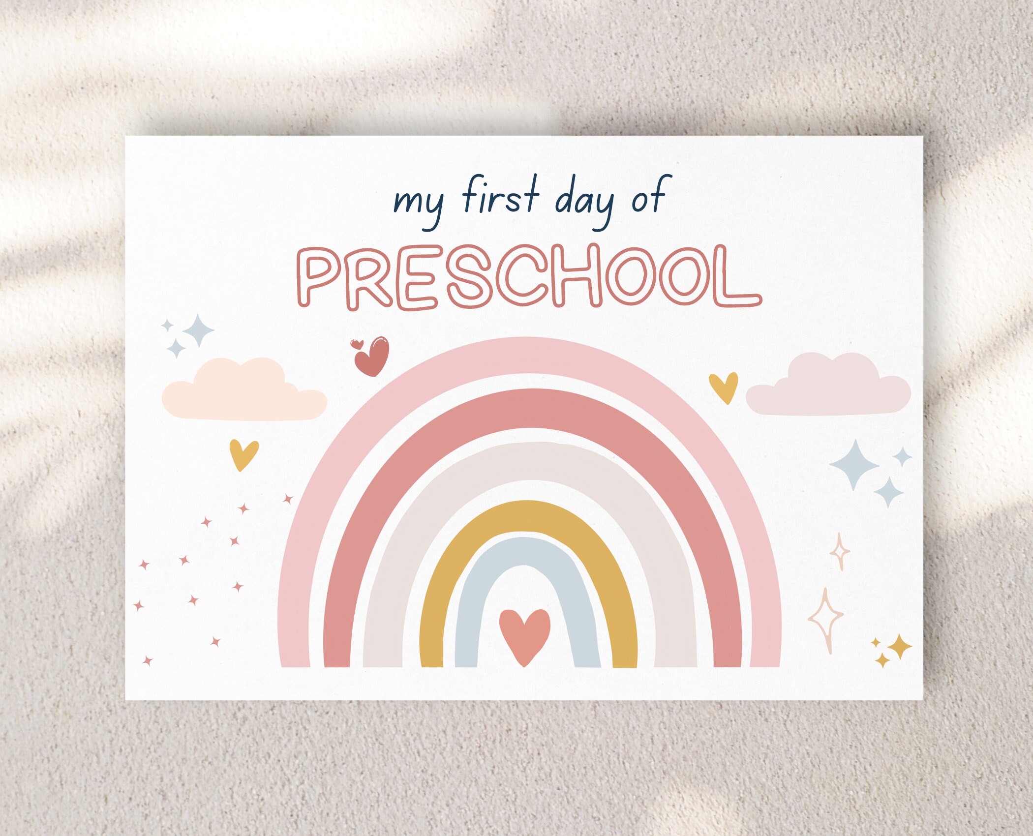 Printable My First Day of Preschool Sign - Etsy