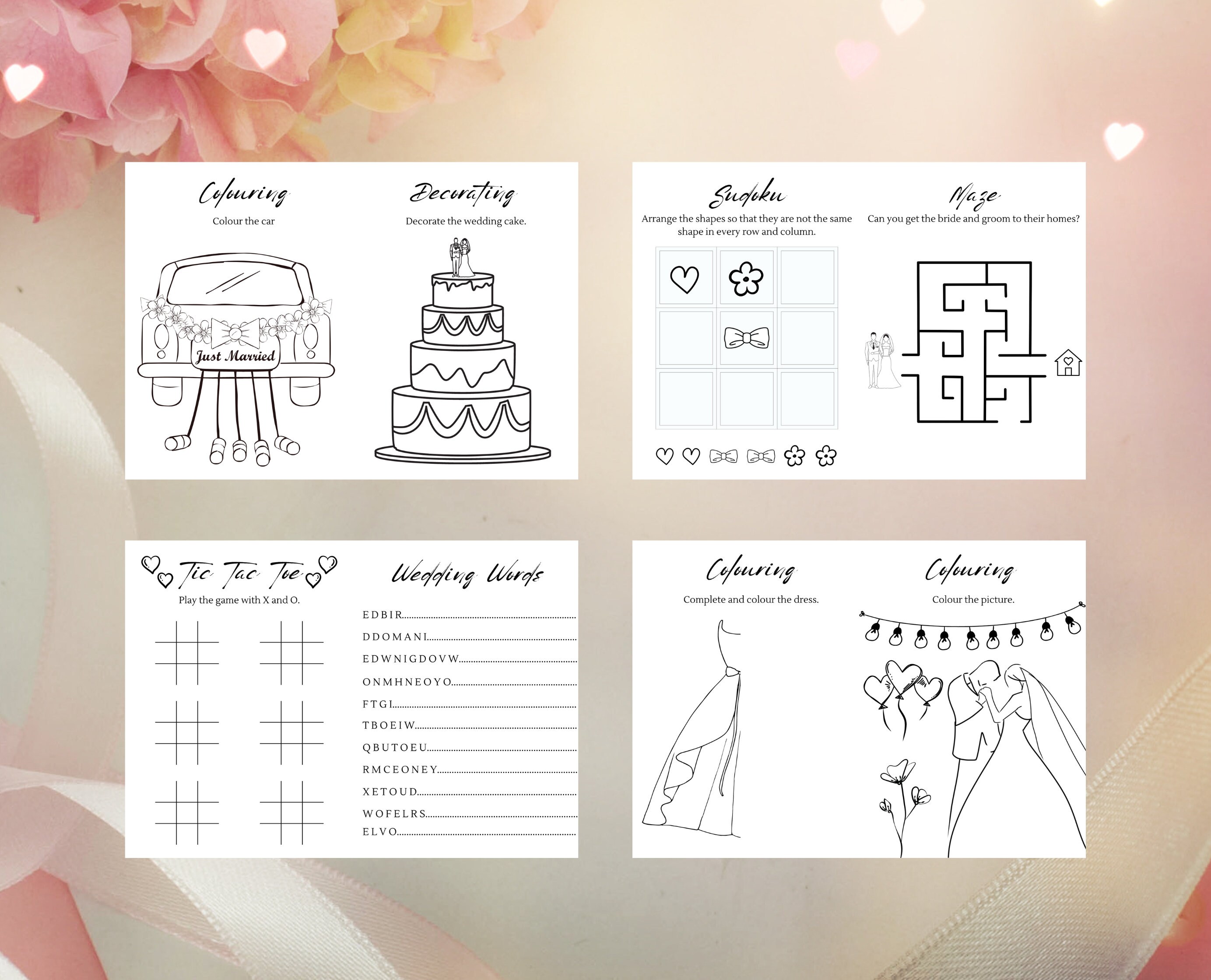 Personalized Wedding Activity Book for Kids Printable Wedding - Etsy